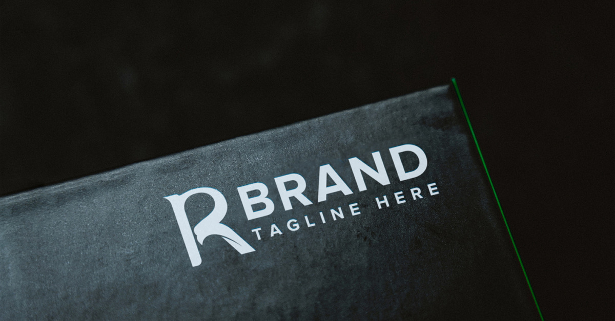 Logo mockup with depth texture background - TemplateMonster
