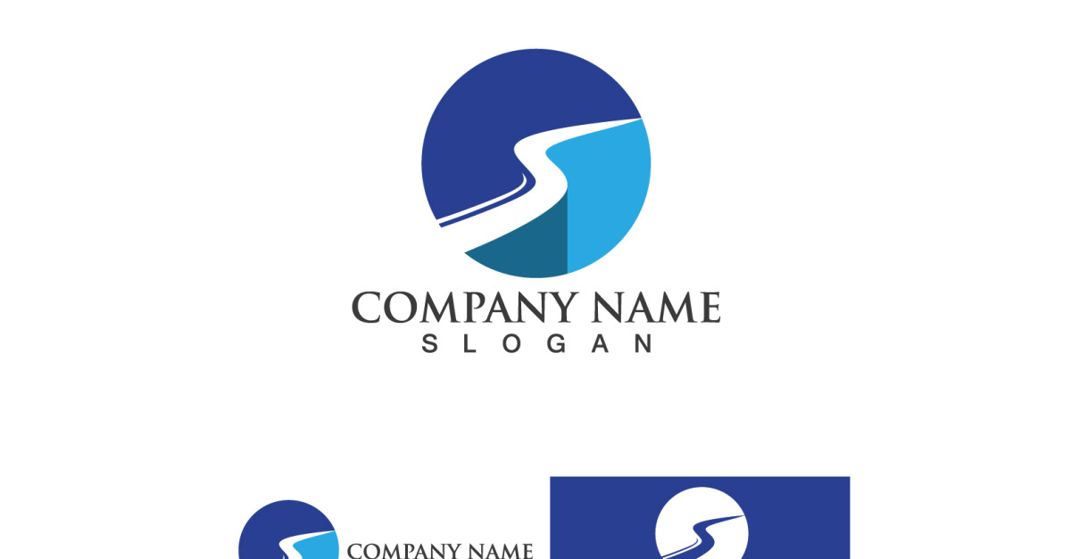 Illustrationsvorlage für Fluss-Logo-Vektorsymbole v4