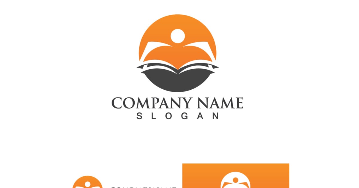 Kitap logosu ve sembol tasarım vektörü 2 - TemplateMonster