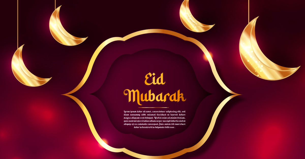 Eid mubarak colorful luxury islamic background with decorative ornament ...