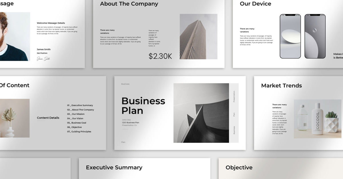 Business Plan Powerpoint Layout #312213 - TemplateMonster