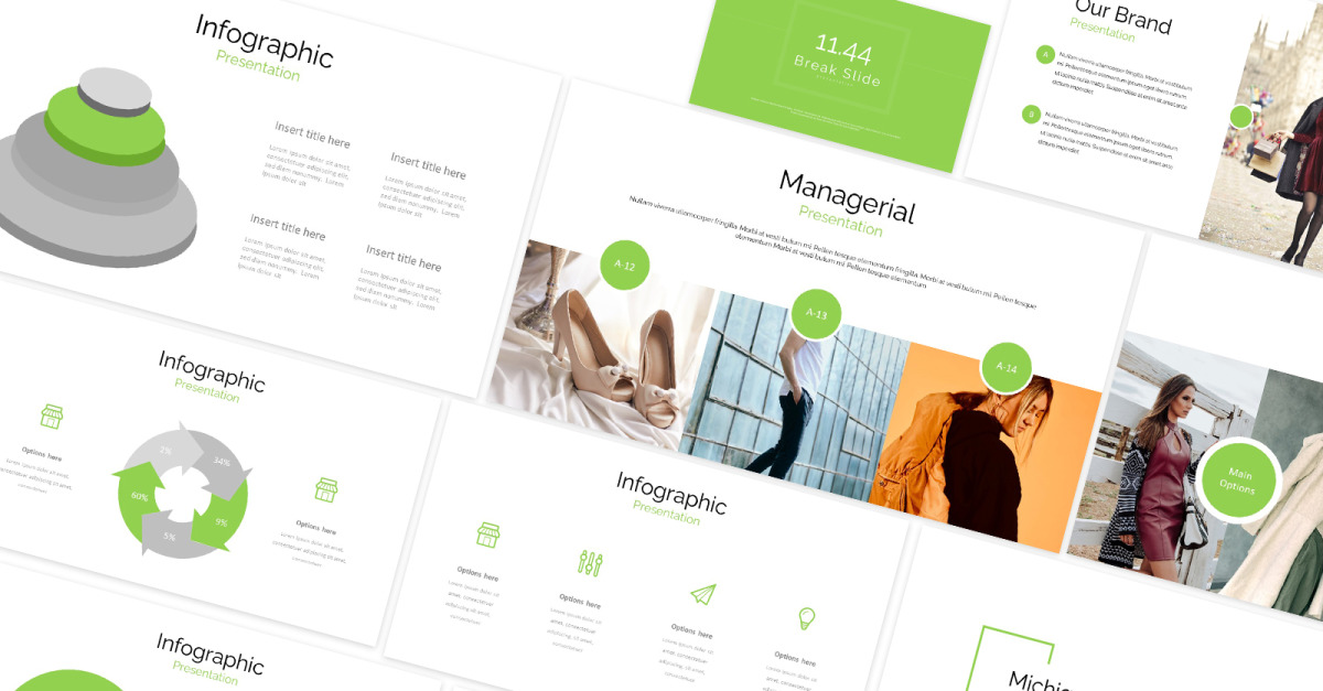 Modello PowerPoint minimalista del Michigan - TemplateMonster