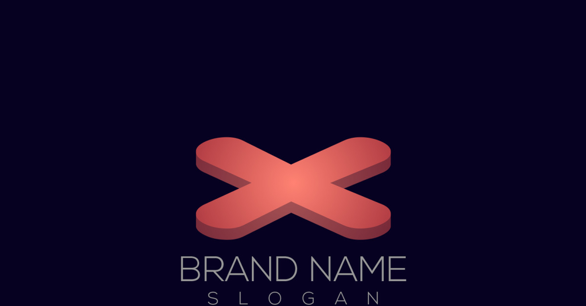 3D X Logo Vector | 3D Letter X Logo Template