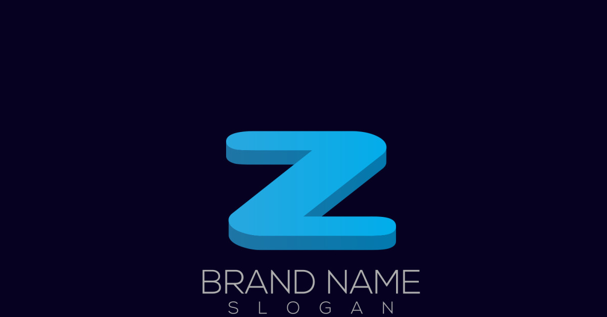 Vecteur de logo 3D Z | Création de logo vectoriel 3D lettre Z de ...