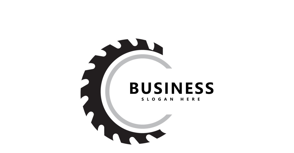 Sägewerk Logo Symbol Illustration Vektordesign V1