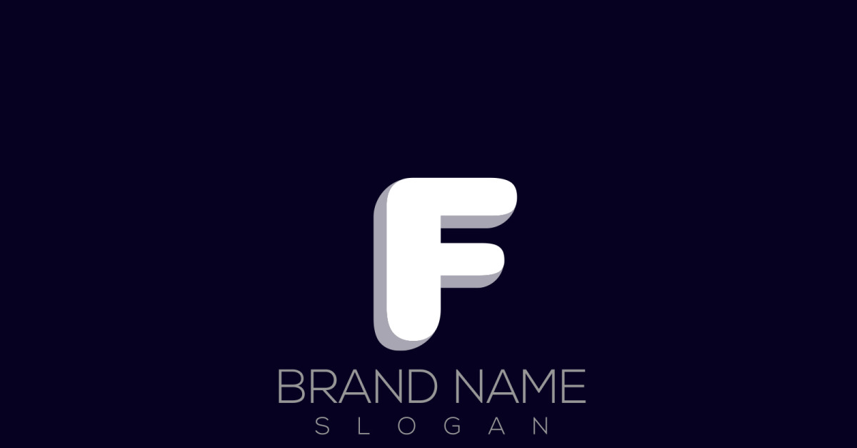 3D F Logo Vector | 3D Letter F Logo Design - TemplateMonster