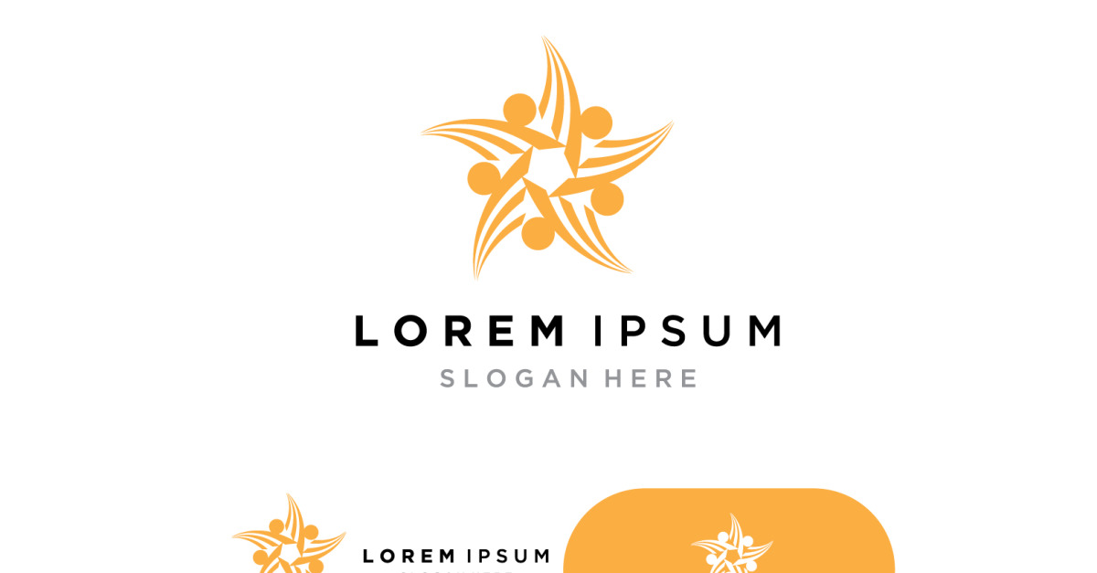 Community team Logo Design Template for Teams or Groups v5