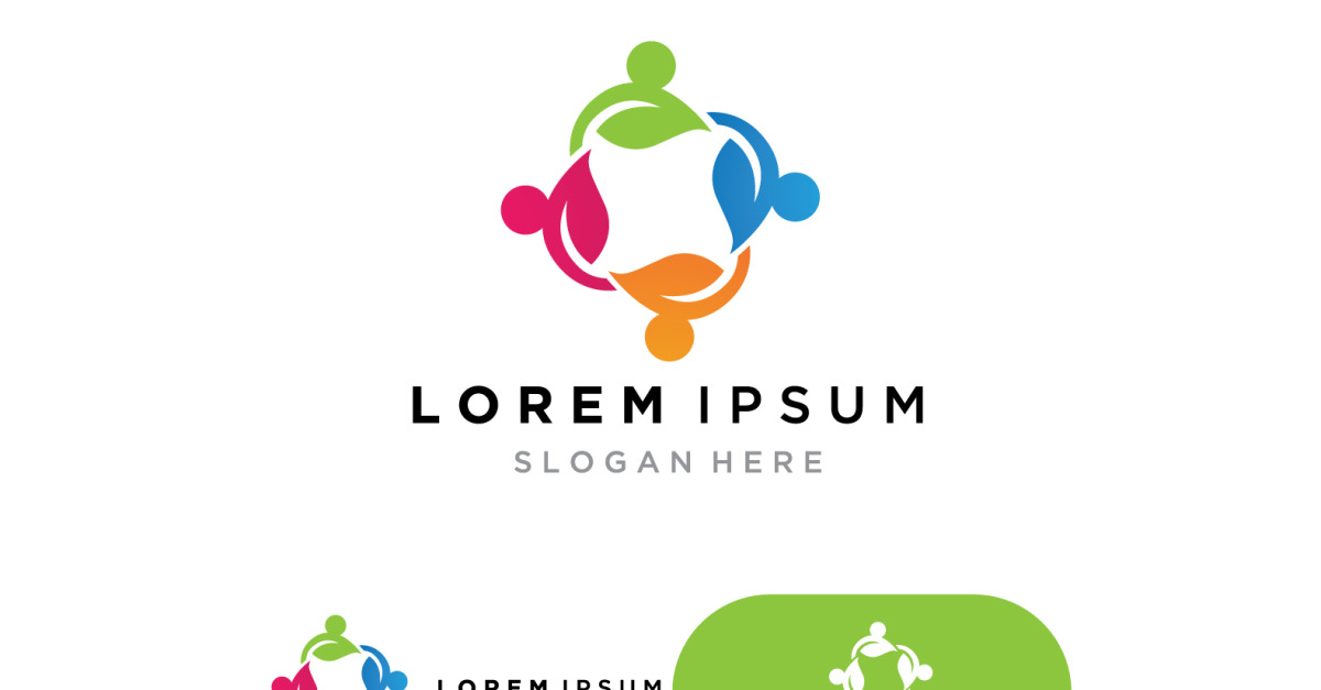 Community team Logo Design Template for Teams or Groups v8