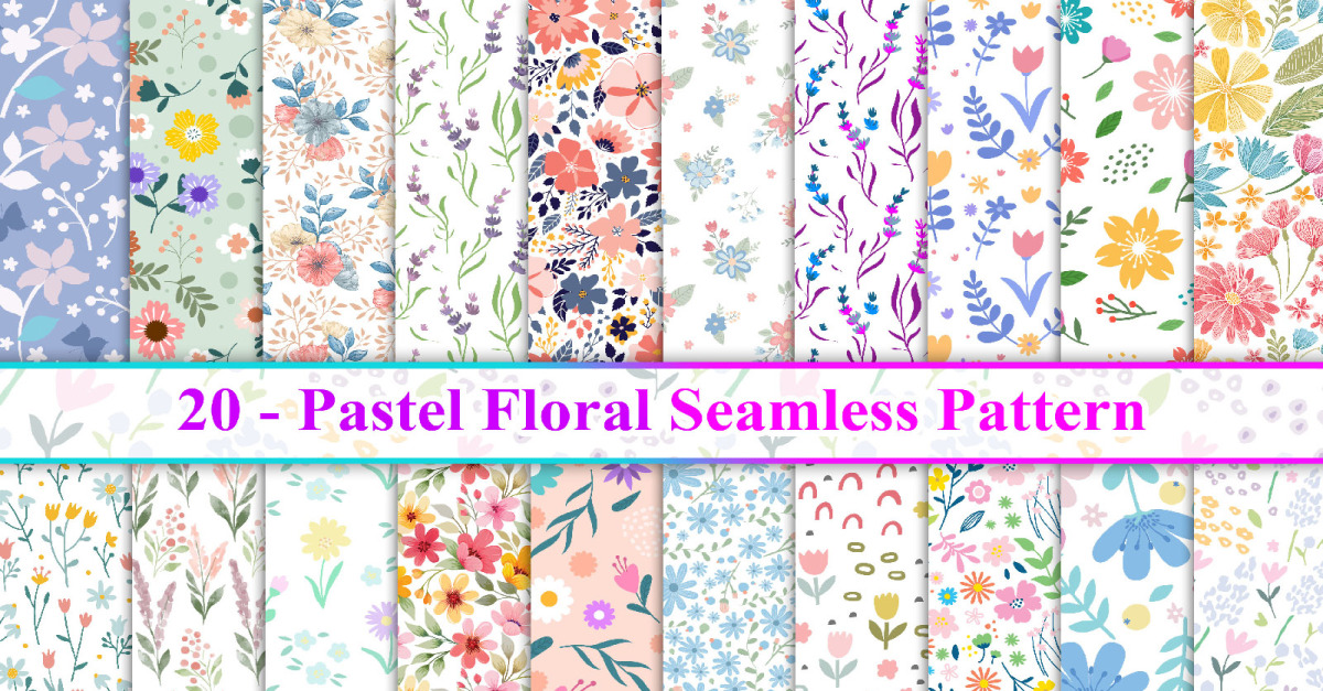 Modèle sans couture de fleur pastel, modèle sans couture de fleur