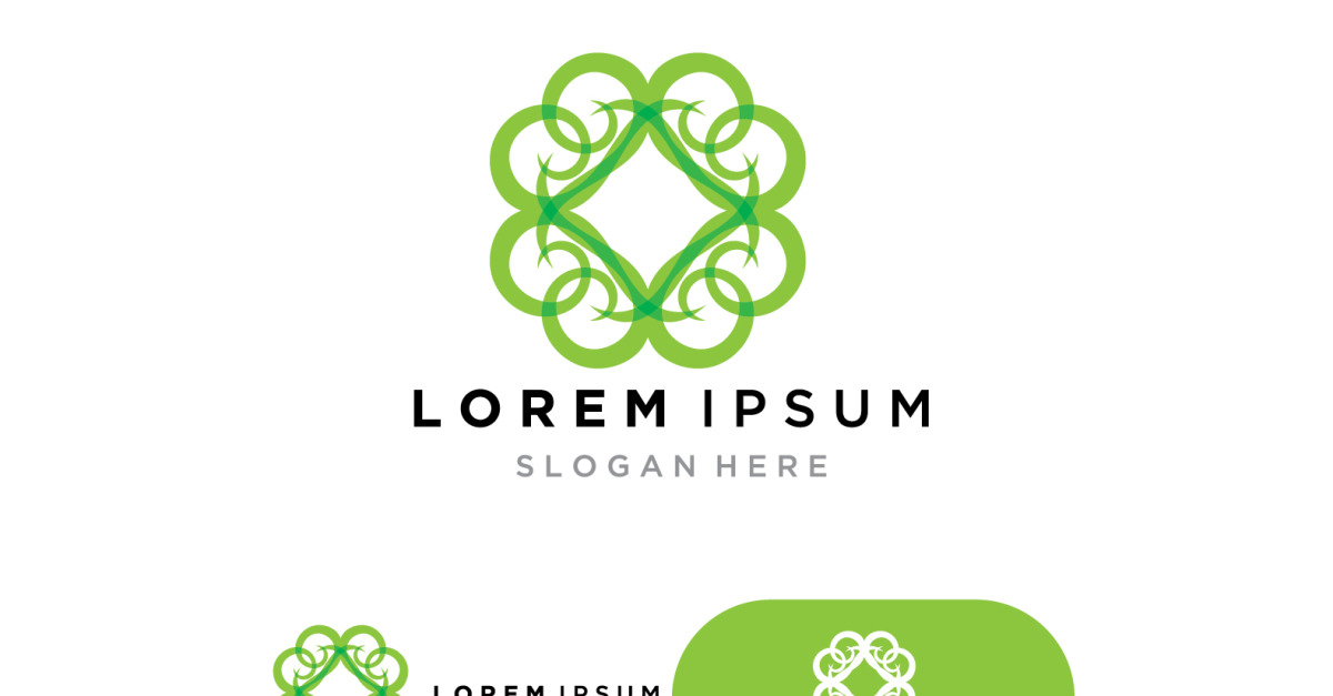 Vetor de modelo de símbolo de logotipo verde folha v5