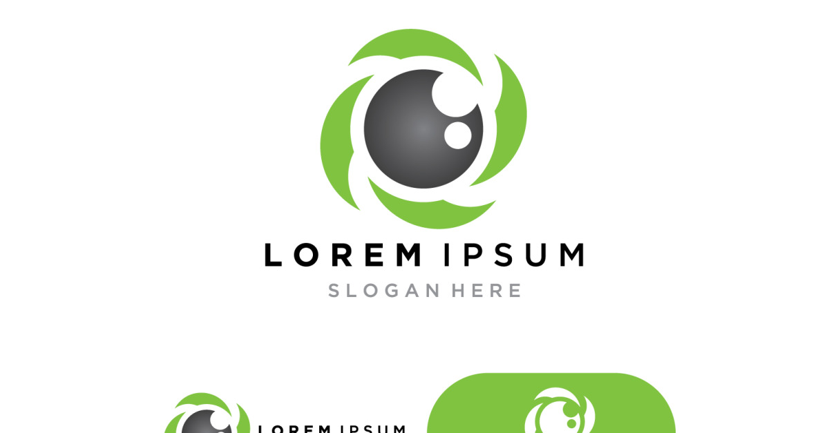 Cuidado de los ojos vector logo diseño vector 1