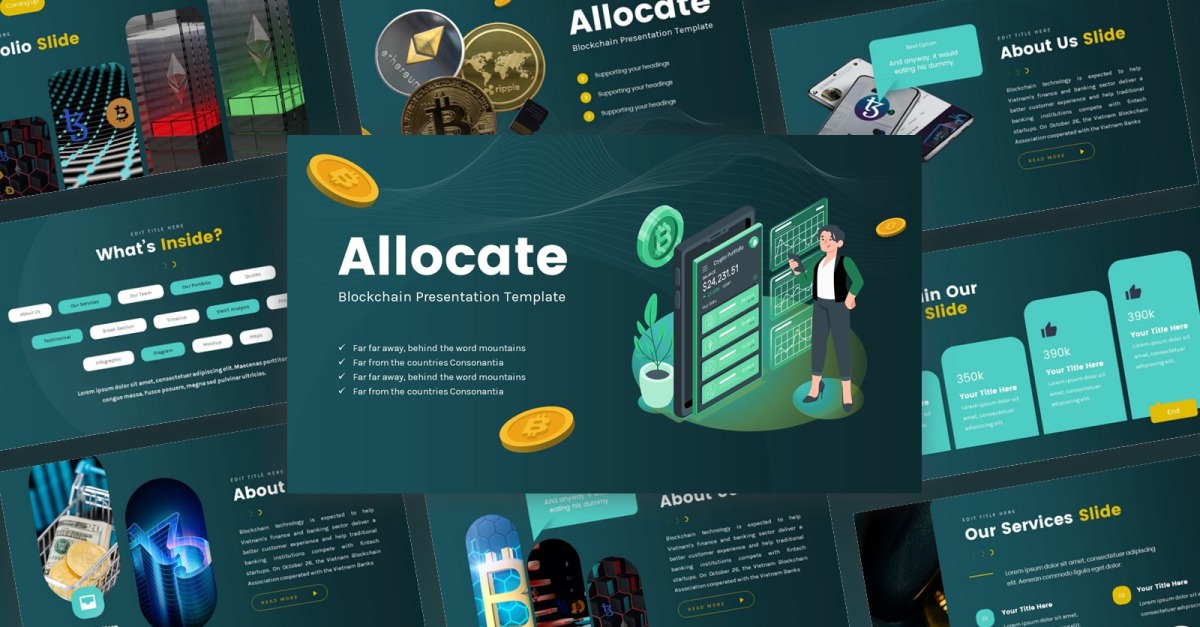 Alocar - Modelo de PowerPoint Multiuso Blockchain