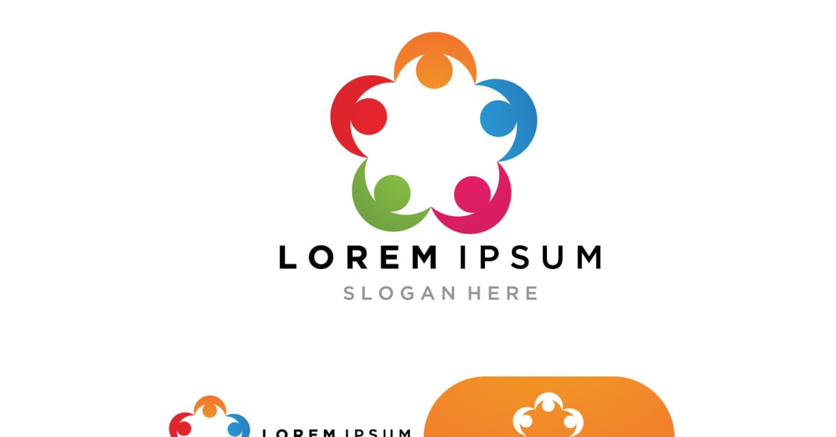 Community team people logo, social icon 6 - TemplateMonster