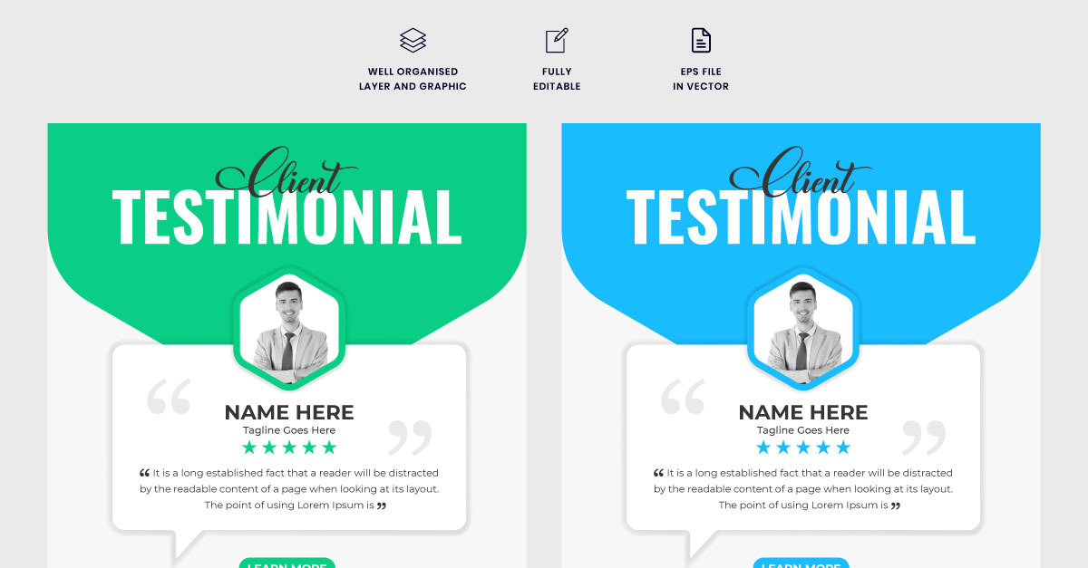 Customer feedback social media posts - TemplateMonster