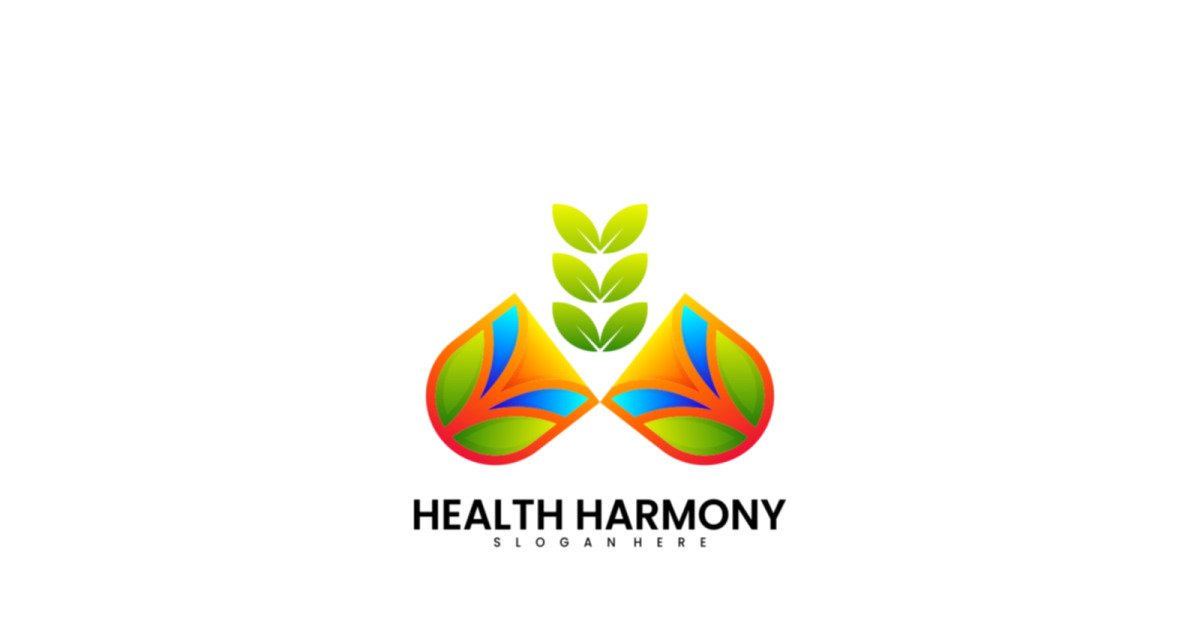 Health Harmony Gradient Colorful Logo - TemplateMonster
