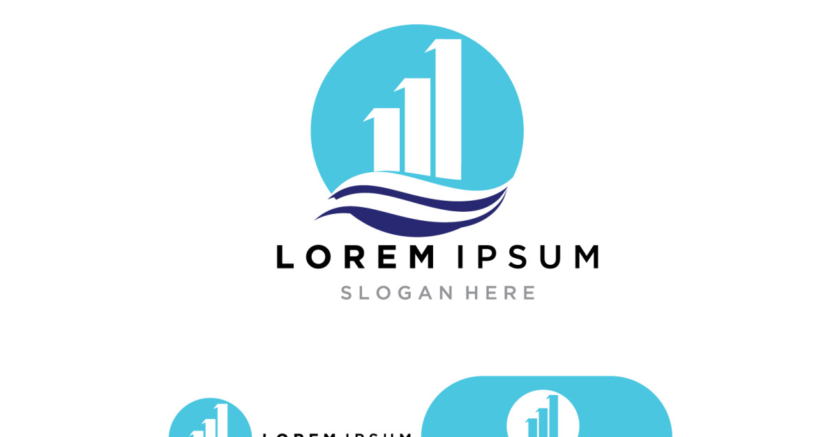 İşletme finansı ve Pazarlama logo illüstrasyonu 3