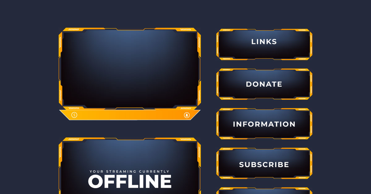 Broadcast overlay screen interface #312997 - TemplateMonster