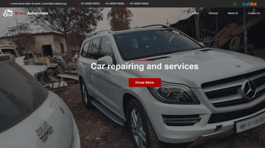Free Garage Website with Multiple Pages - TemplateMonster