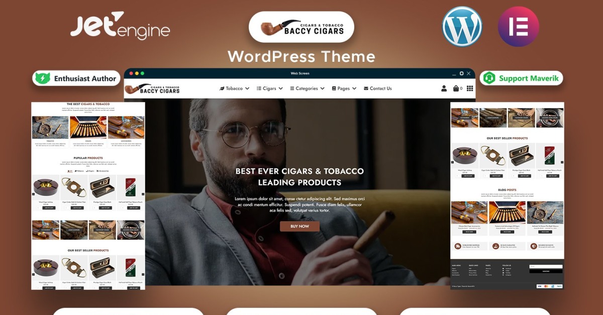 Baccy Cigars - Cigars & Tobacco WordPress Theme