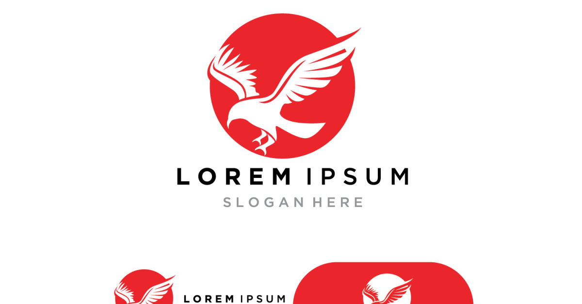 Vogel und Flügel fliegen Falke, Adler, Eule Logo Vektor Icon Design ...