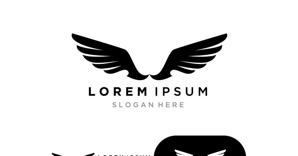 Vogel und Flügel fliegen Falke, Adler, Eule Logo Vektor Icon Design ...