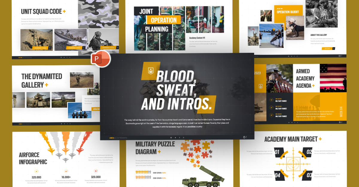 Armed Military PowerPoint Template #313202 - TemplateMonster