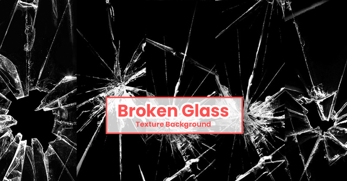 Fondo oscuro de vidrio roto. Textura de vidrio dañado