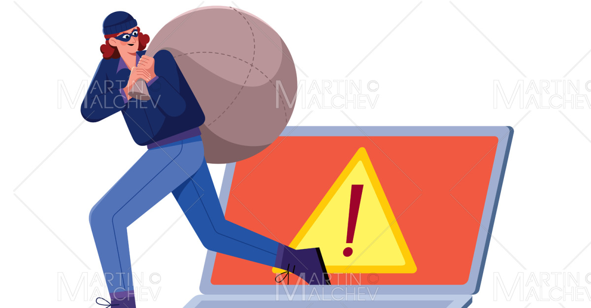 Internet Scam Concept Vector Illustration - TemplateMonster