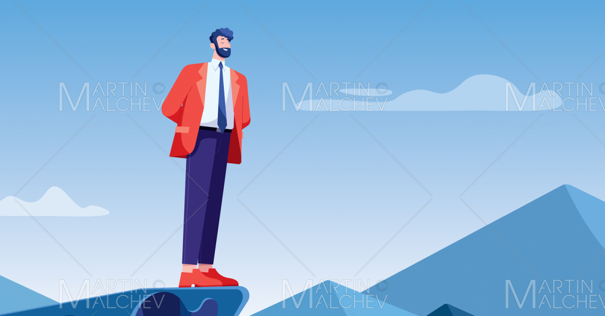 Over the Edge Vector Illustration #313343 - TemplateMonster