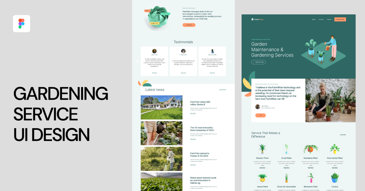 Gardening Service UI Design #313421 - TemplateMonster