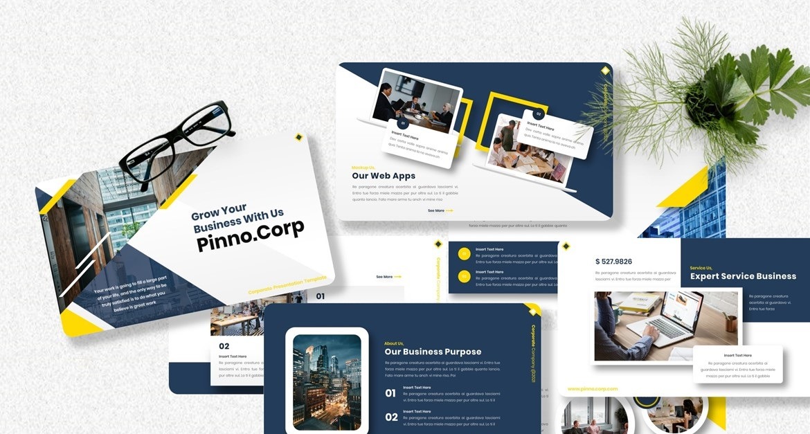 Pinno - Modelli PowerPoint aziendali - TemplateMonster