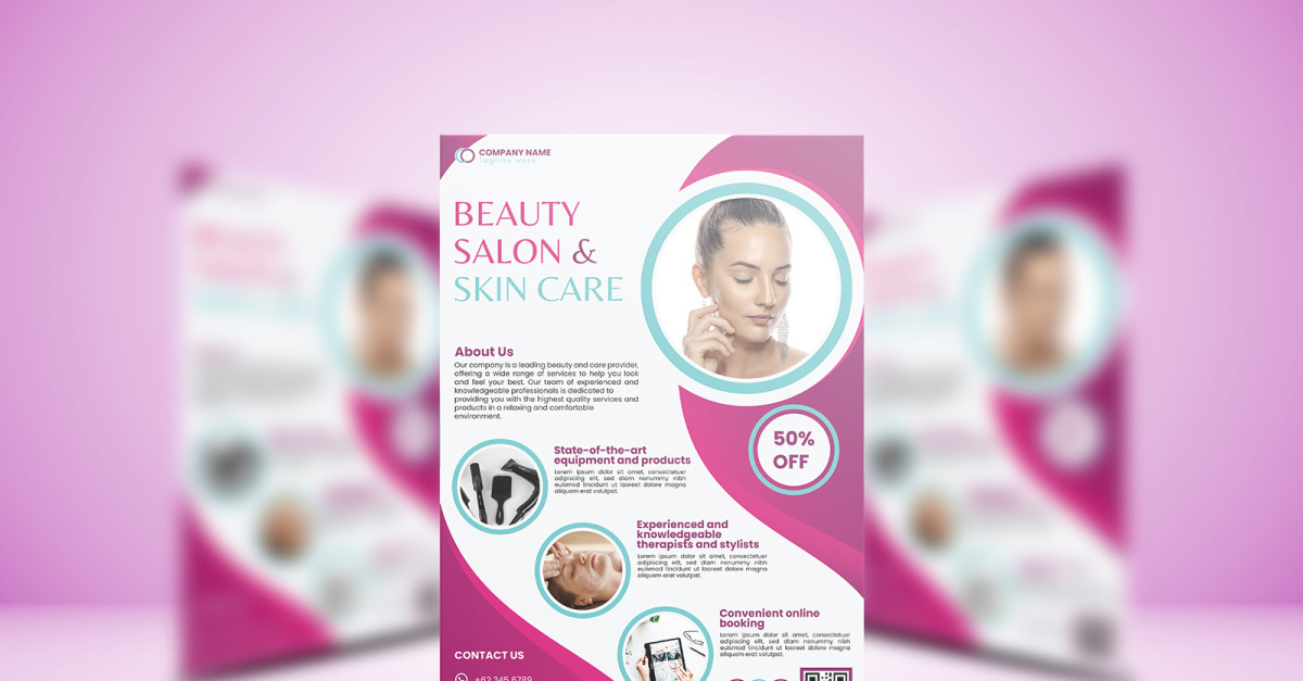 Beauty Salon & Skin Care Flyer Template - TemplateMonster