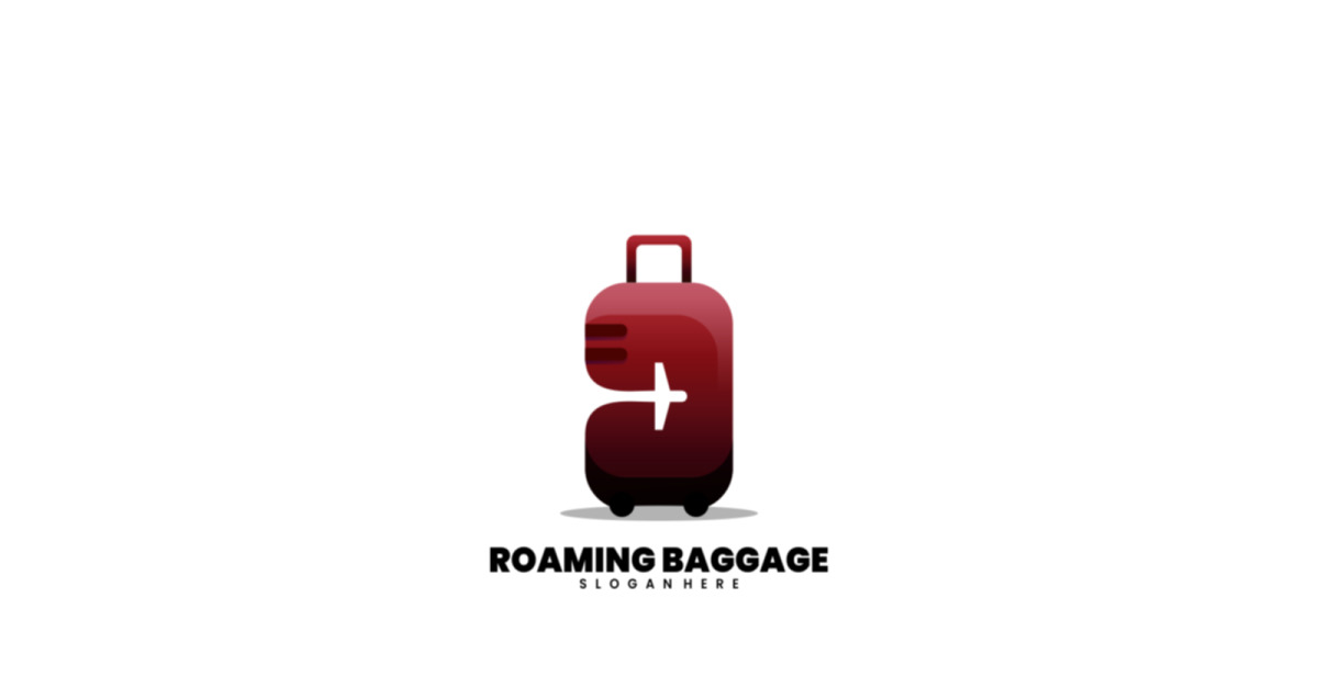 Logotipo de degradado de equipaje itinerante