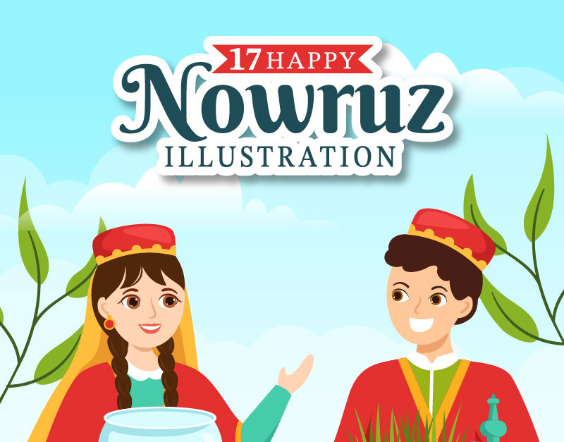 17 Glückliche Illustration zum Nowruz-Tag - TemplateMonster