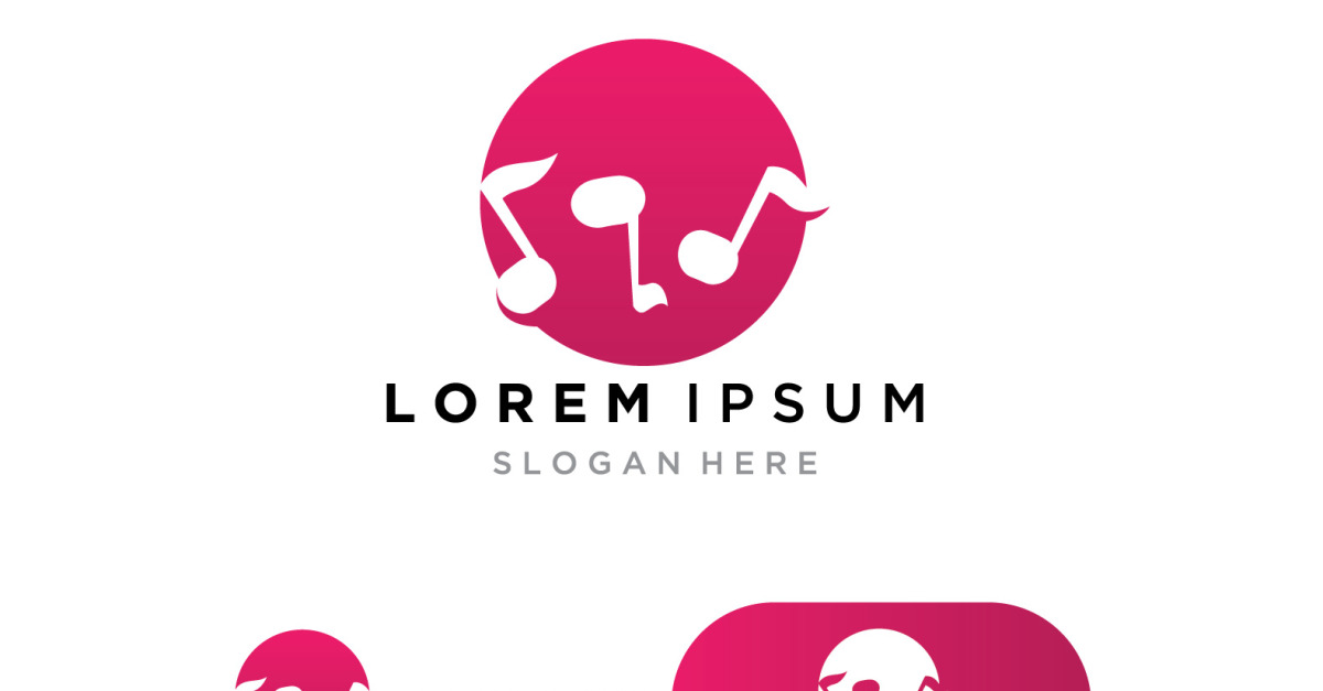 Music note icon logo vector design #313796 - TemplateMonster