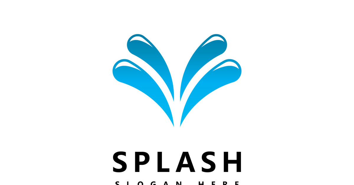 Water wave Splash symbol and icon Logo Template vector V2