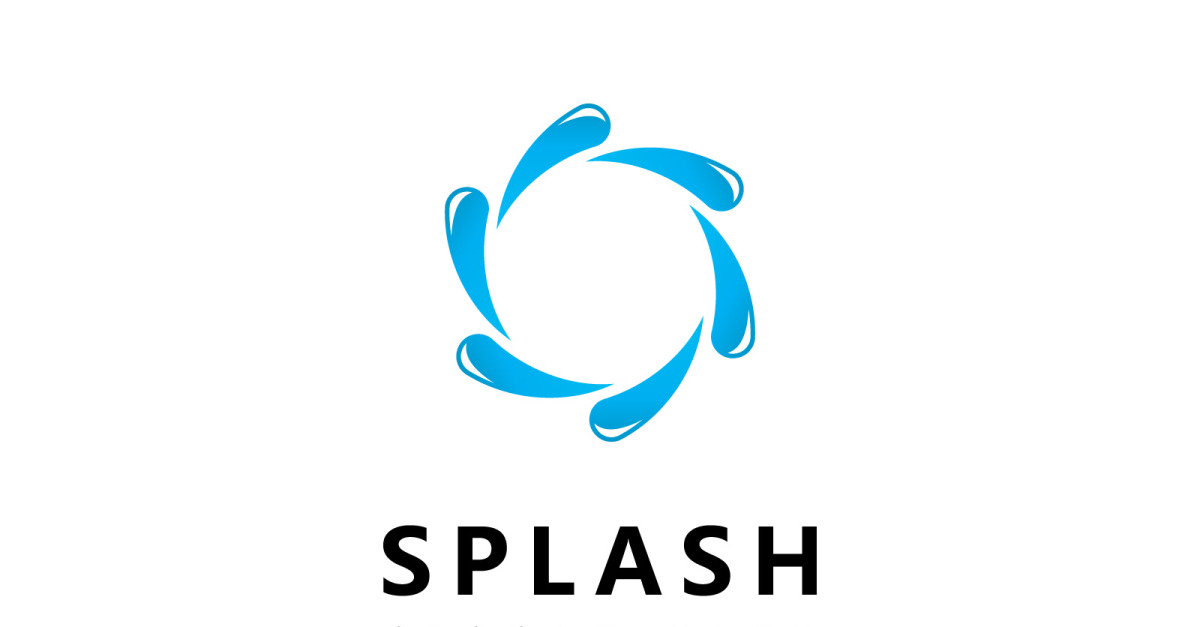 Water wave Splash symbol and icon Logo Template vector V4
