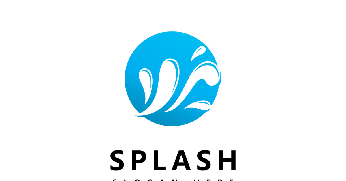 Water wave Splash symbol and icon Logo Template vector V9