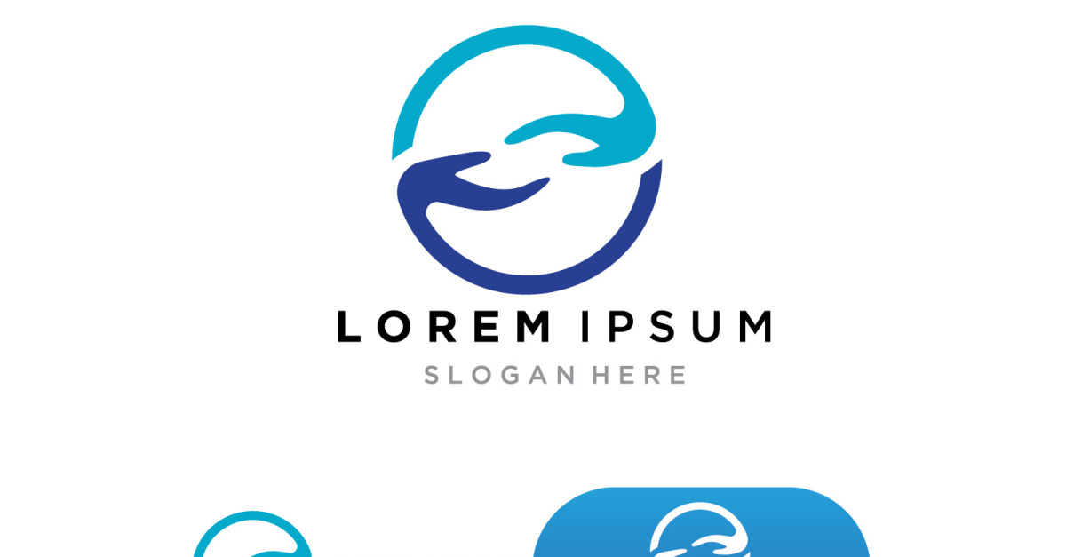 Hand Hoffnung Hilfe Logo Vorlage Vektorsymbol v1