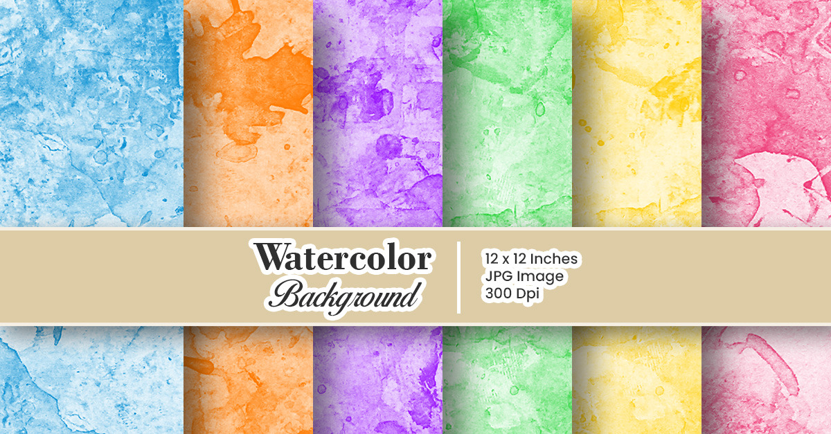 Hand paint Watercolor digital paper and splatter texture background