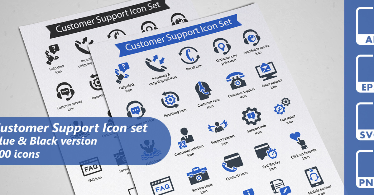 Kundensupport-Icon-Set #313882 - TemplateMonster