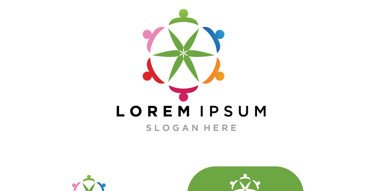 People group ,team friends logo vector v3 - TemplateMonster