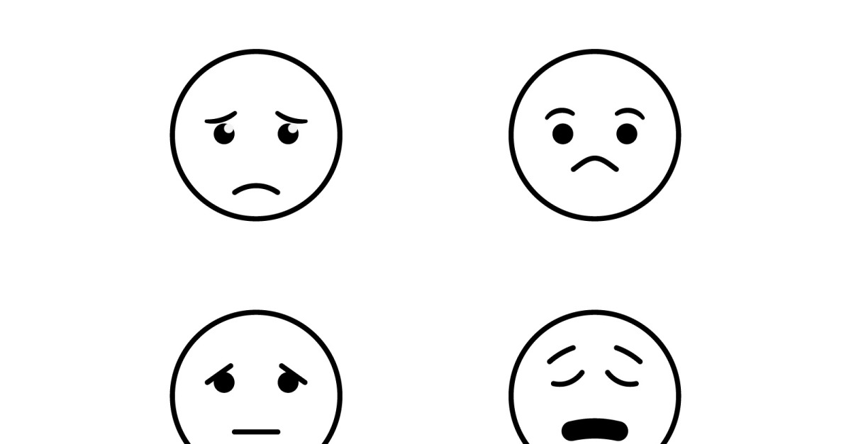 Sad Emotion icon design vector illustration Template V3