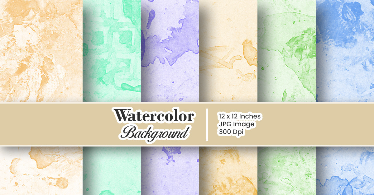 Watercolor digital paper or Colorful Paint splatter texture background