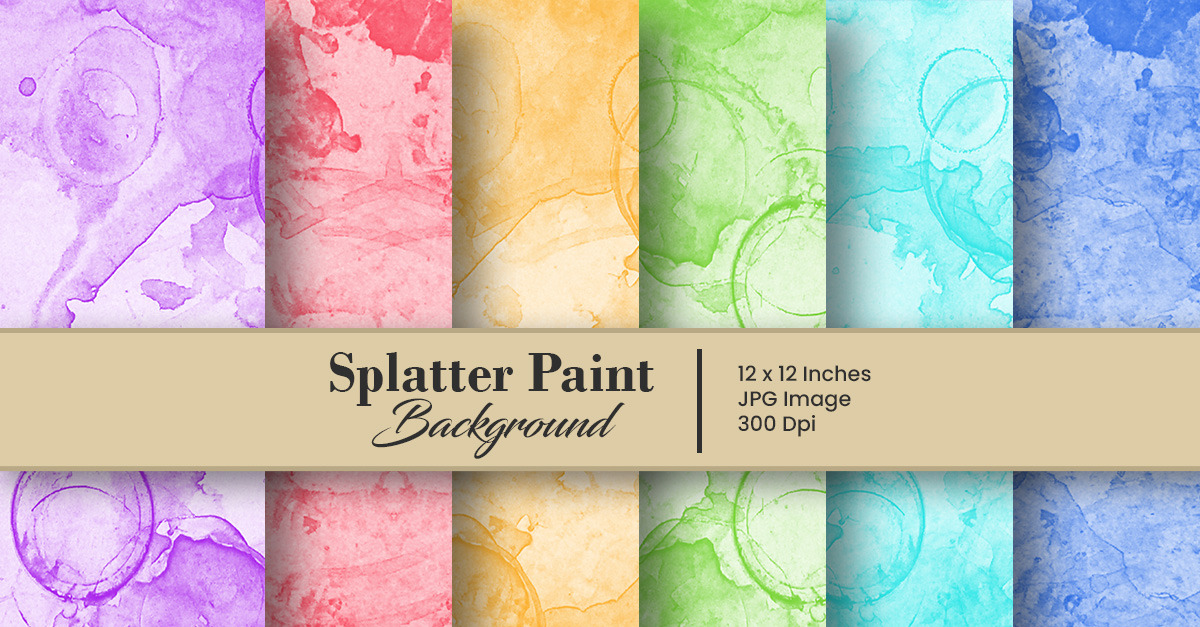 Watercolor digital paper or Paint splatter texture background