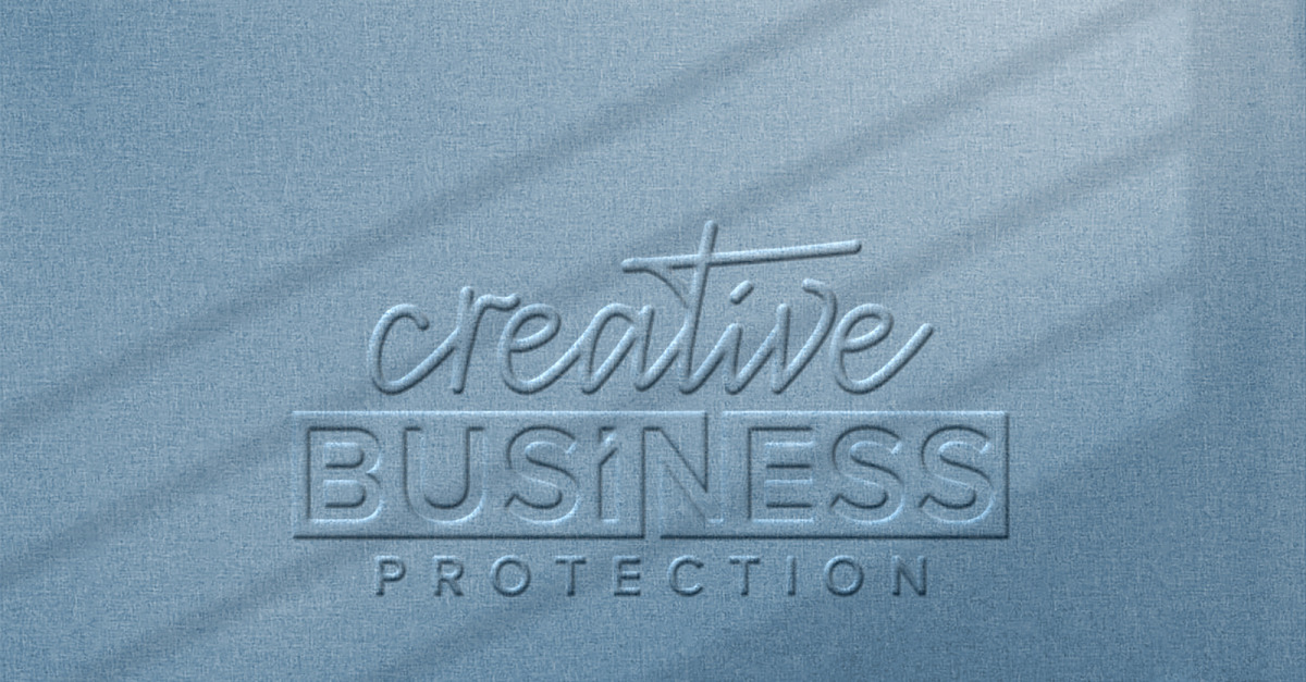 Embossed logo mockup with right window shadow