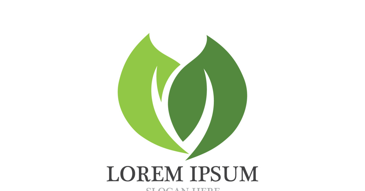 Leaf tree green fresh symbol logo nature v4 - TemplateMonster