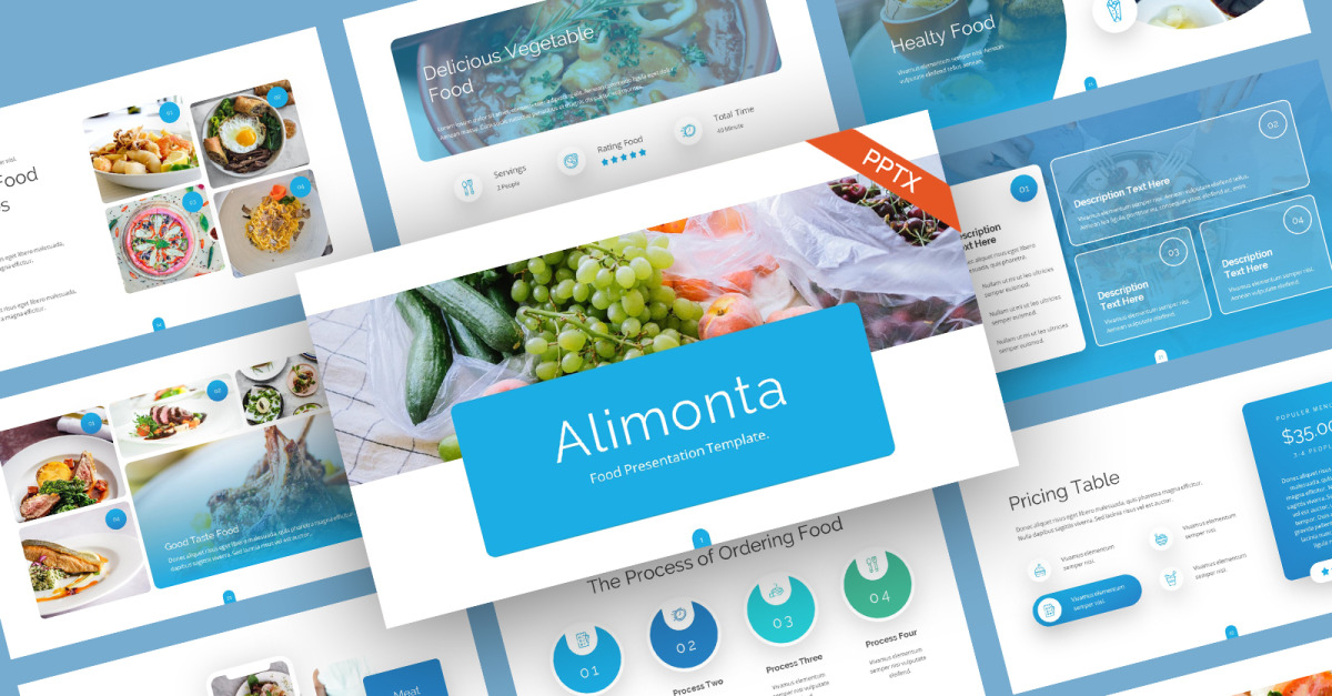 Modèle PowerPoint de aliments simples d'Alimonta