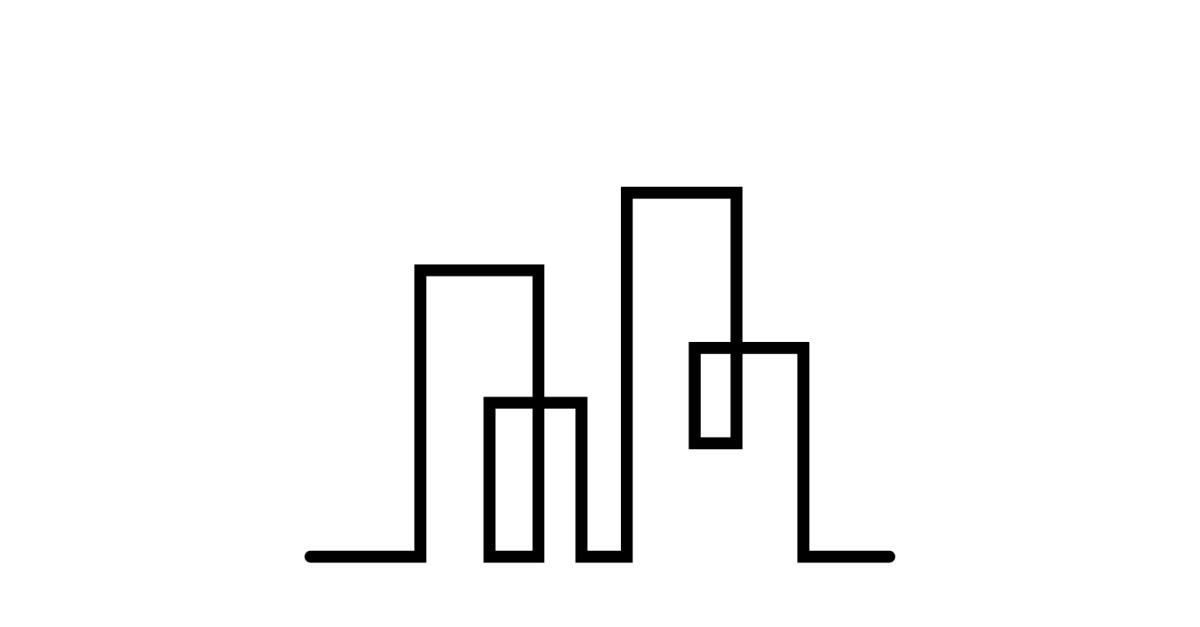 Modern line art City design logo template v3