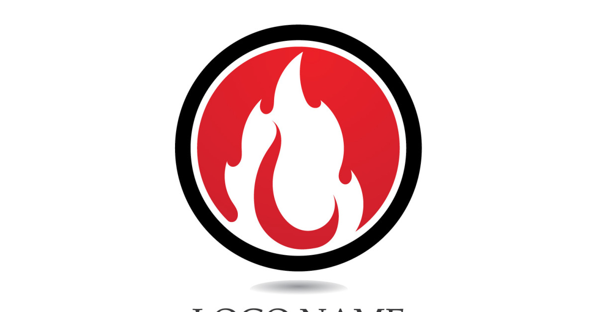 Fire and flame oil and gas symbol vector logo v12